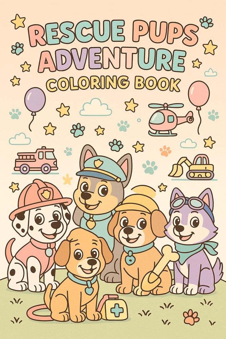 Adventure Pups Colouring Book. - Etsy