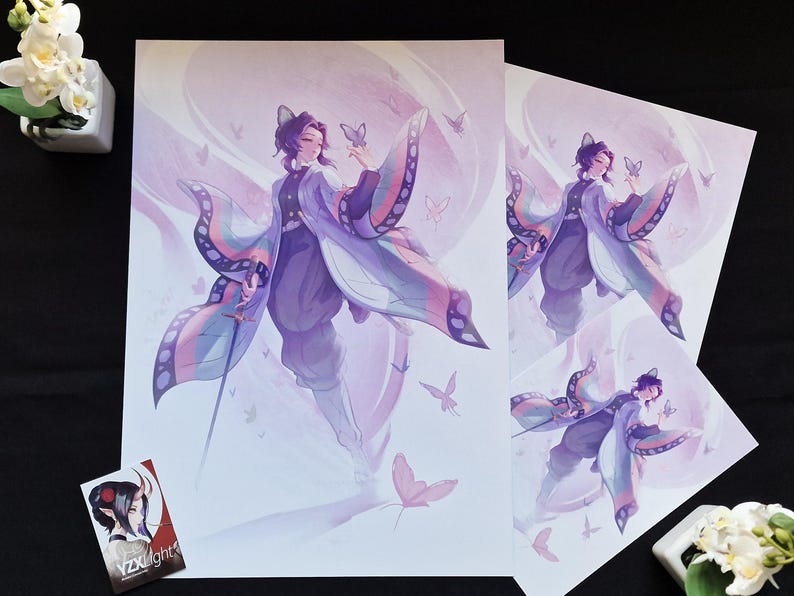 Shinobu Kocho Kimetsu No Yaiba Fanart — Illustration Art Print - Etsy