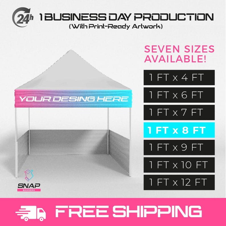 Custom Farmers Market Tent Banner | Business Logo Pop up Canopy Sign - Etsy