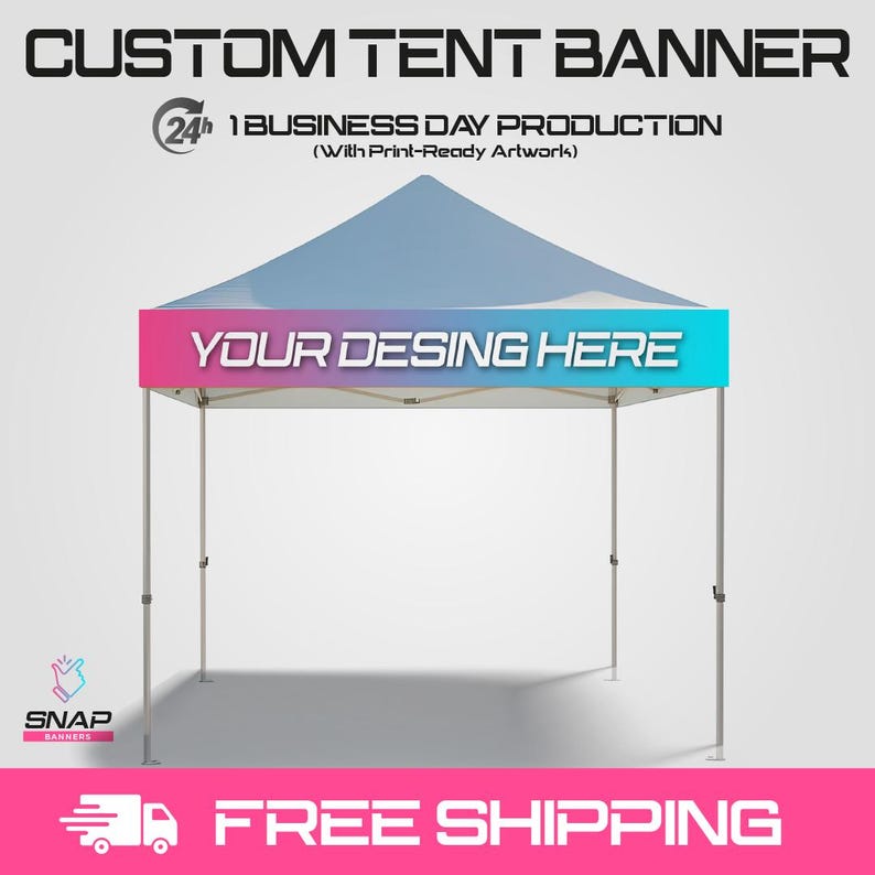 Custom Farmers Market Tent Banner | Business Logo Pop up Canopy Sign - Etsy