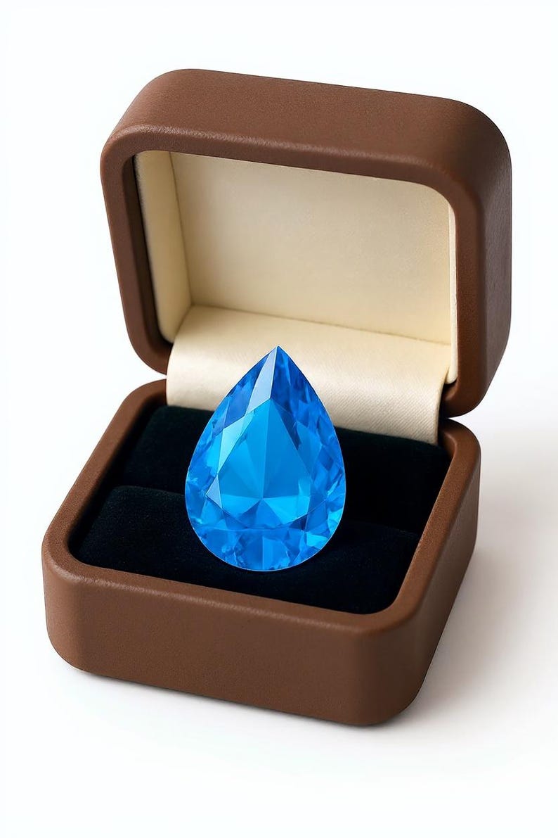 Pear Cut Swiss Blue Topaz 80–85 Ct | AAA++ Loose Gemstone | Excellent ...
