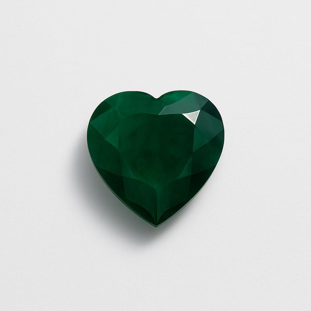 Buy Genuine Heart-shaped Emerald 20-25 Carat | AAA++ Quality Green ...