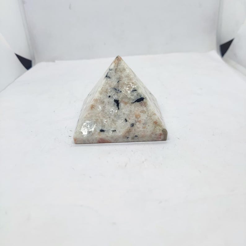 Buy Certified Sunstone Crystal Pyramid 140–145g Natural Energy Stone ...