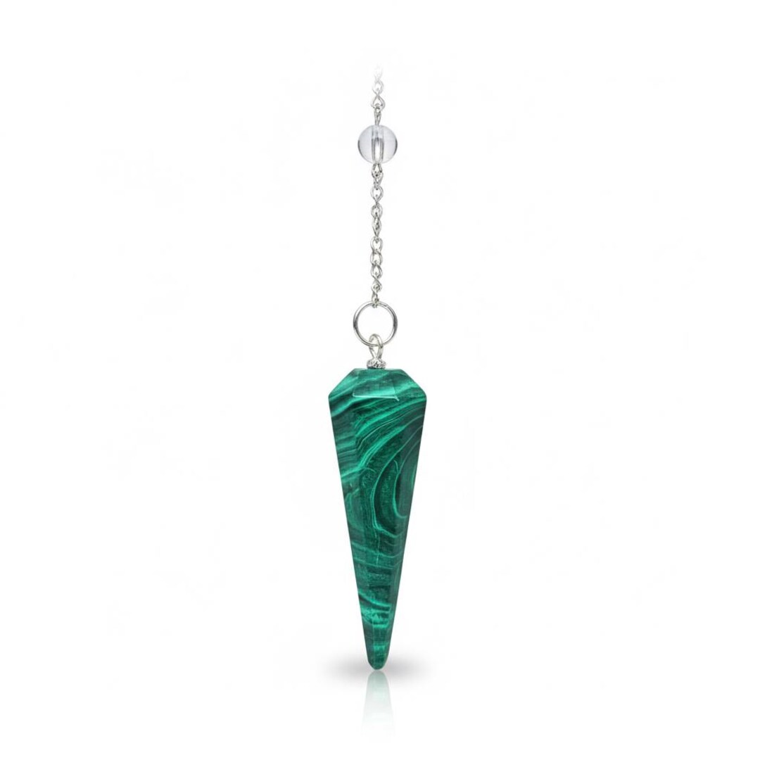 Natural Malachite Pendulum | Energy Healing, Chakra Balancing ...
