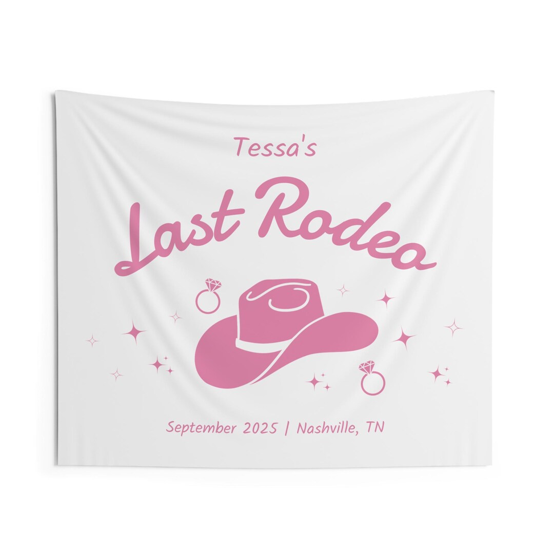Last Rodeo Bachelorette Party Theme - Indoor Wall Tapestry, Wall ...