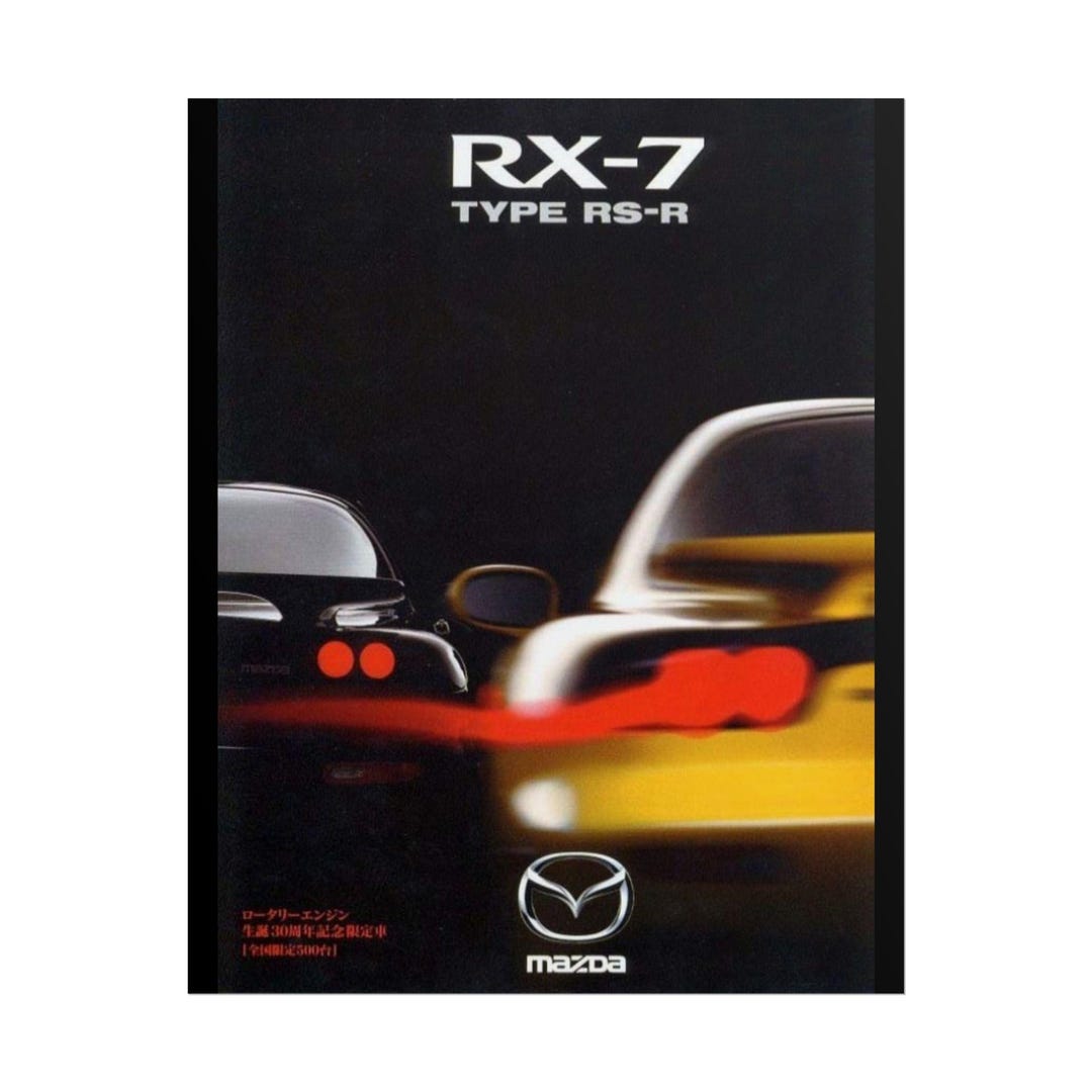 Mazda RX-7 Rolled Posters, Vintage Car Art Print, Automotive Wall Decor ...