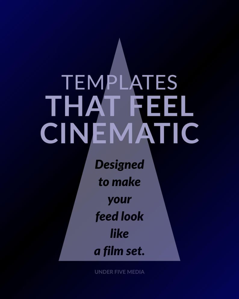 Cinematic Instagram Templates – 19 Editable Canva Posts for Creators ...