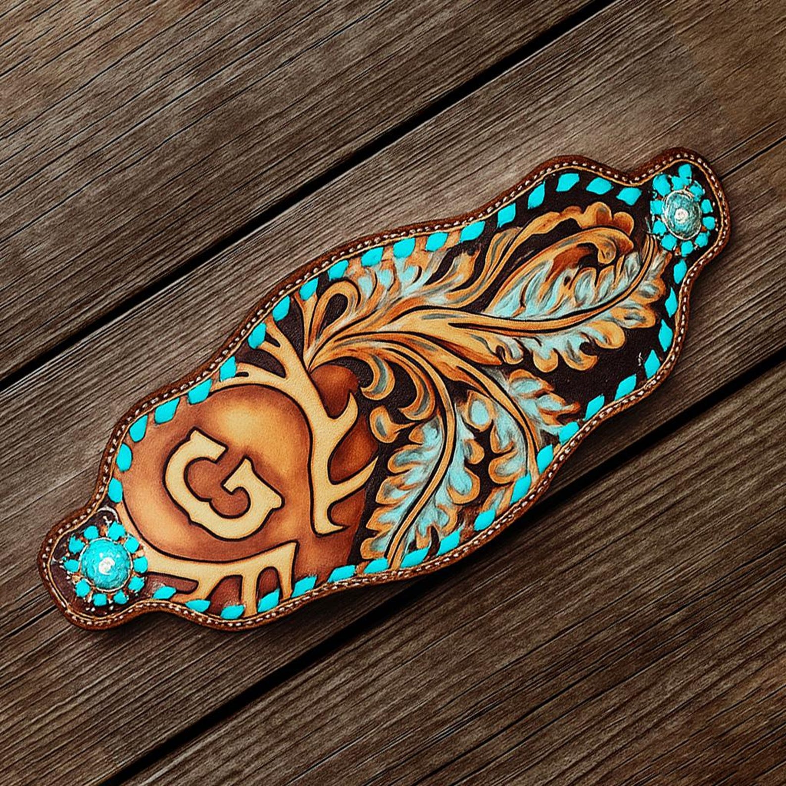 Bronc Halter Noseband, Custom Hand Tooled Nose Band, Handmade Western ...