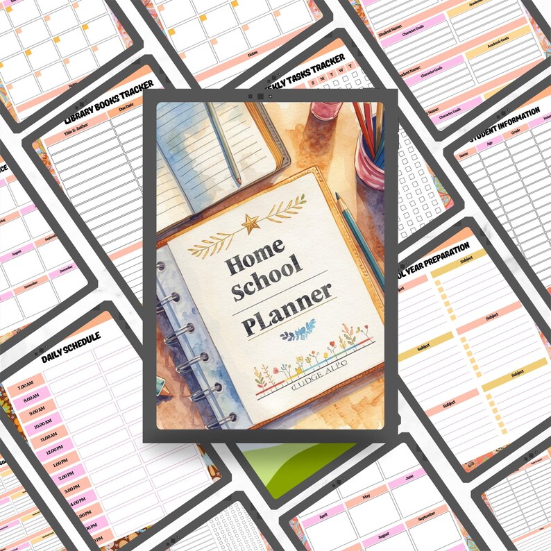 Editable Homeschool Planner Canva Template | Daily Weekly Monthly ...