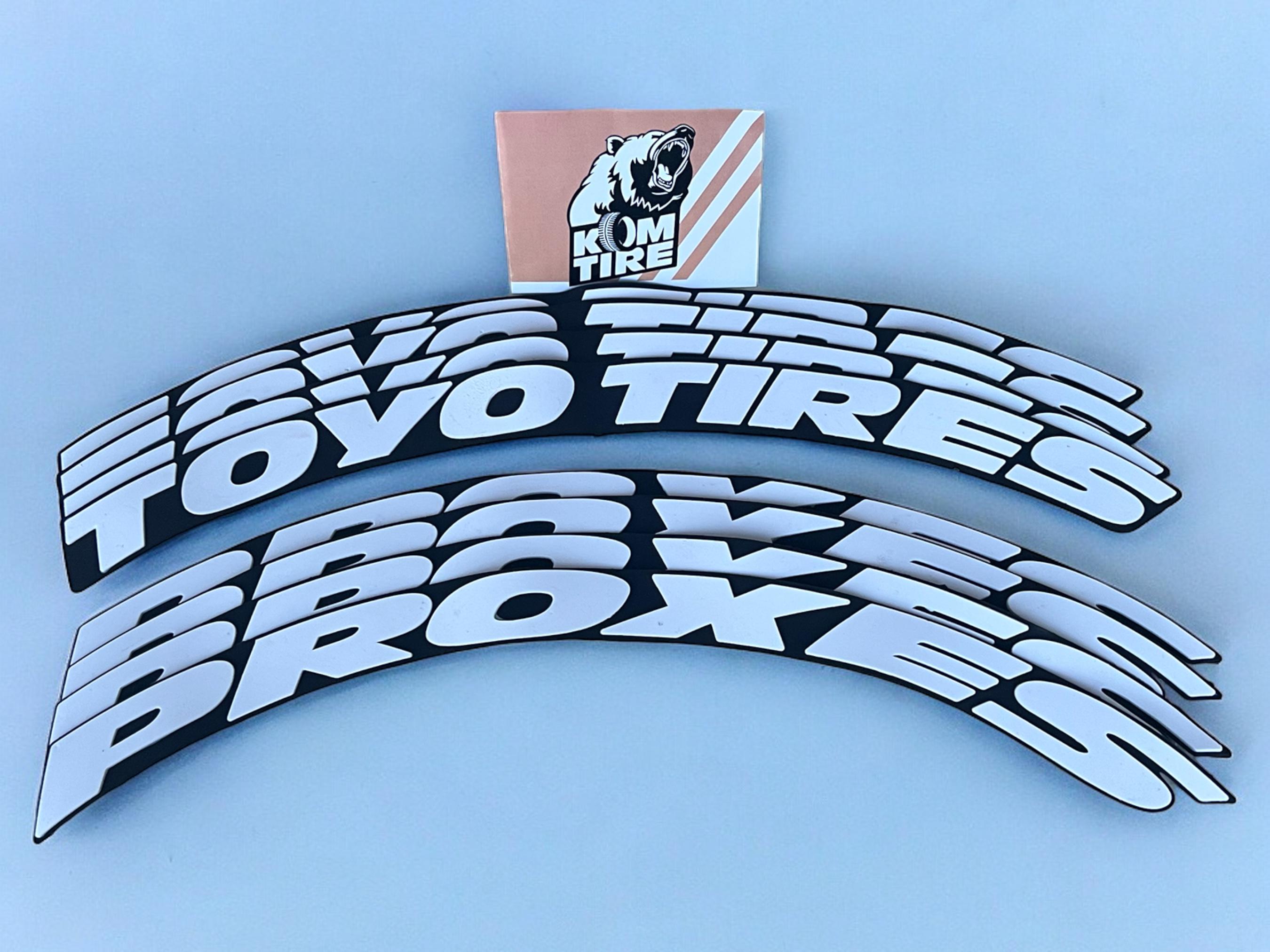 Toyo Tires Proxes Stripe Permanent Tire Stickers – Full Set of 8 for 4 ...