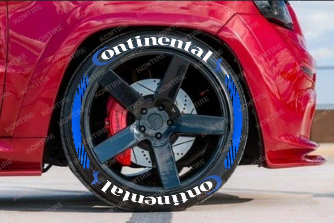 Continental Stripe Permanent Tire Stickers – Full Set of 8 for 4 Tires ...