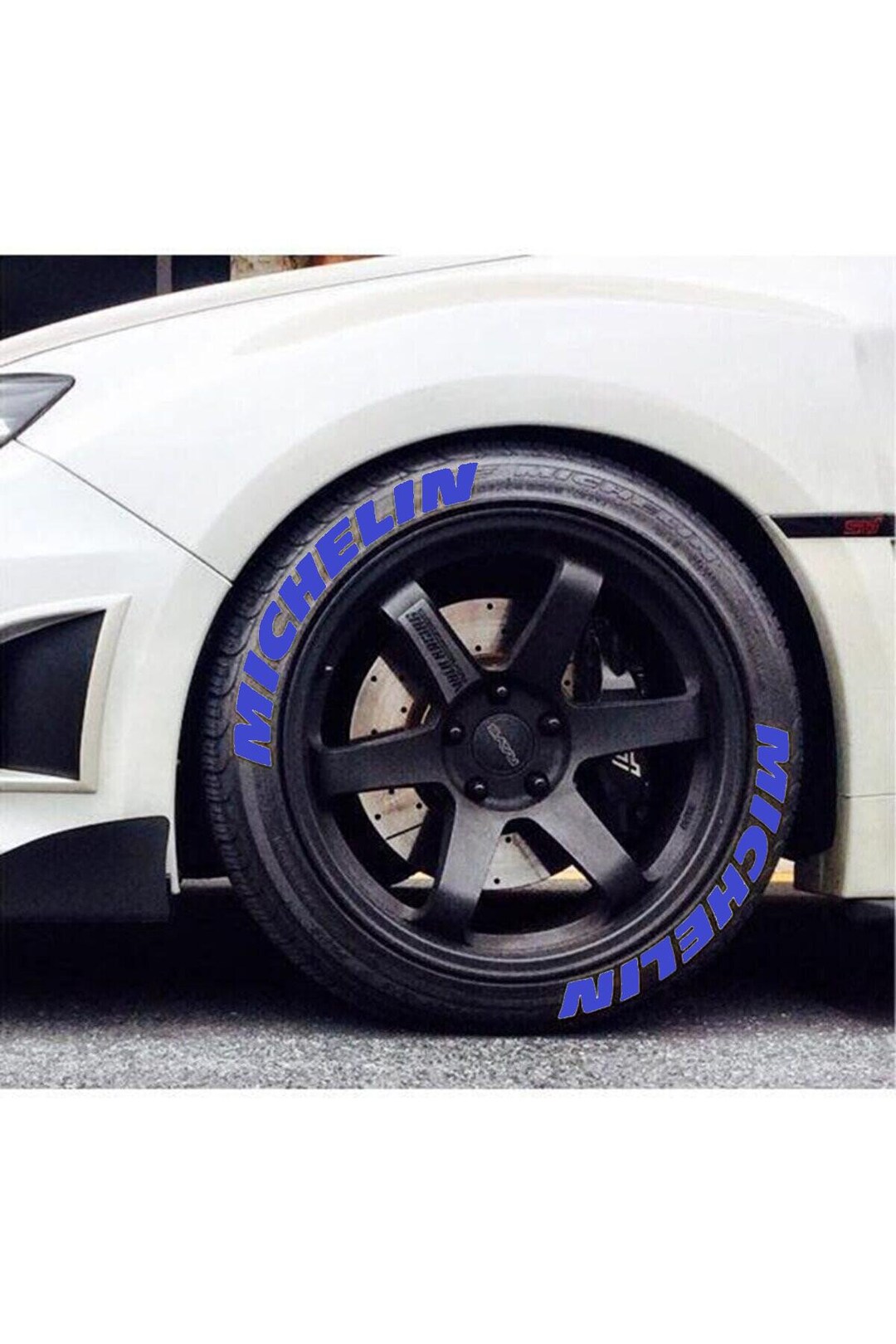 Michelin Permanent Tire Stickers – Full Set of 8 for 4 Tires – White ...