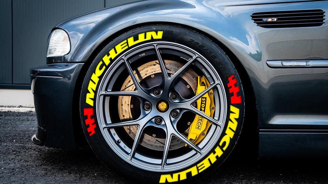 Michelin Flag Permanent Tire Stickers – Full Set of 8 for 4 Tires ...