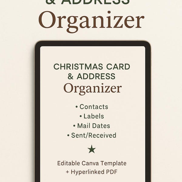 Christmas Card Address List Printable - Etsy
