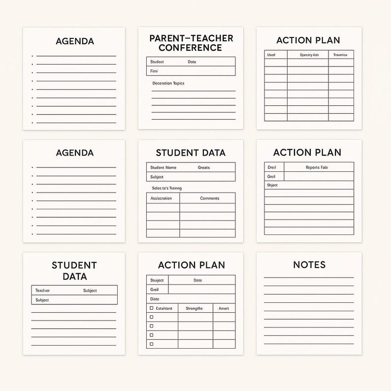 Parent–teacher Conference Kit (K–12) | Canva Editable & Printable PDF ...