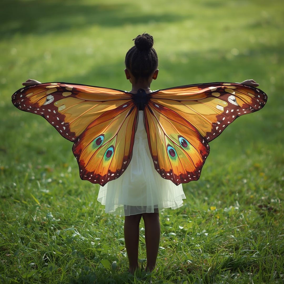 Kids Monarch Butterfly Wings, Chiffon Fairy Costume Cape - Etsy