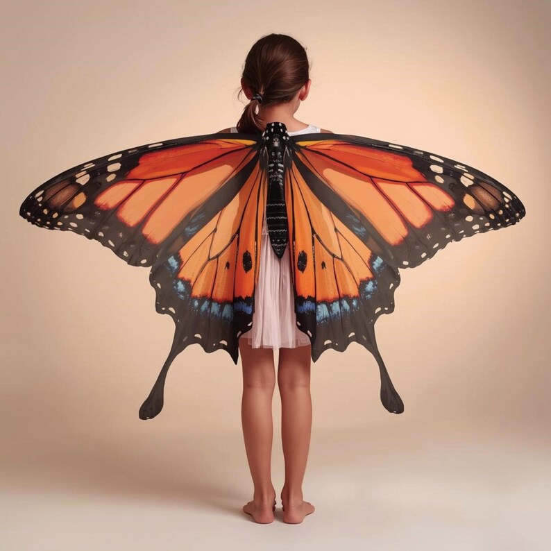 Monarch Butterfly Chiffon Wings, Fairy Costume, Festival Cape - Etsy