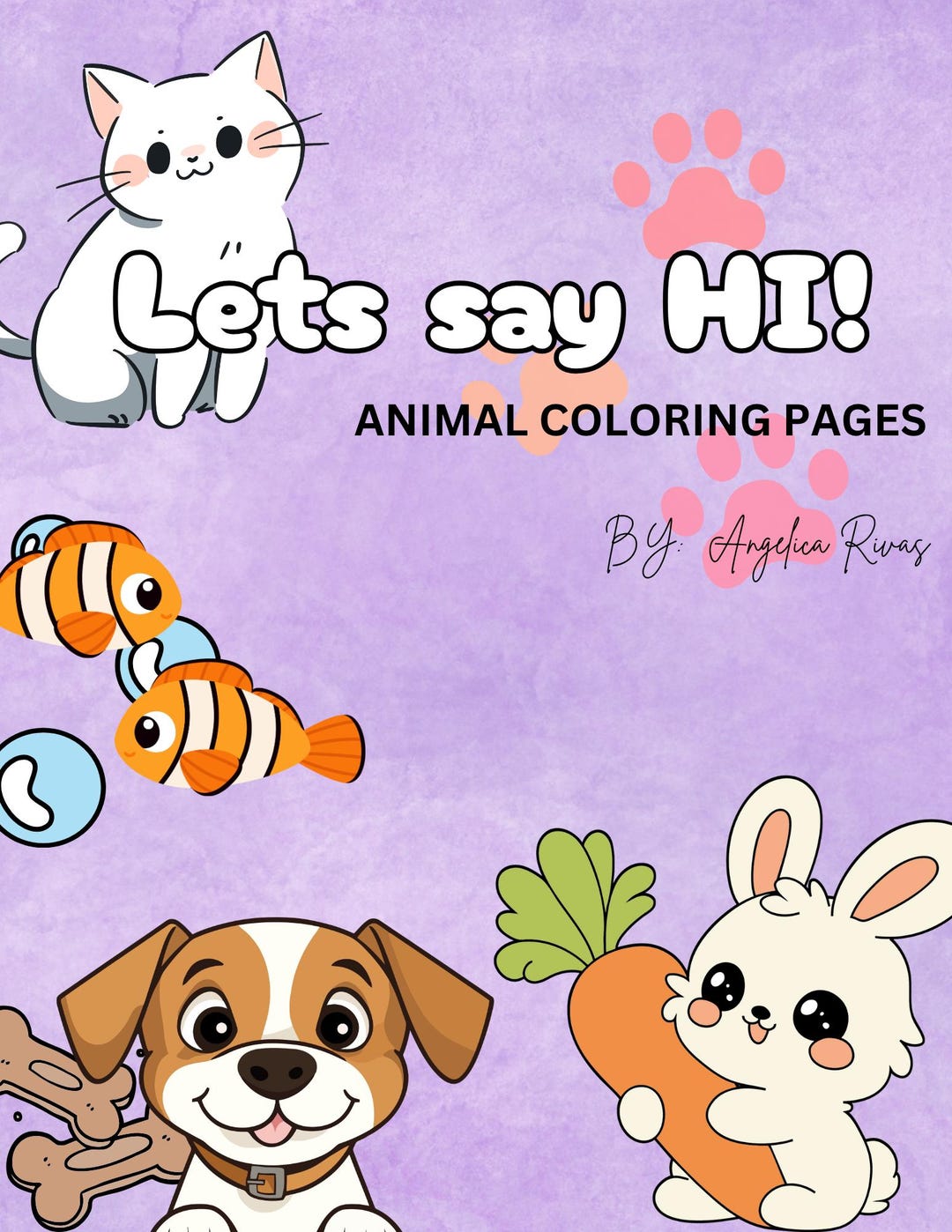 Lets Say Hi! Sticker Sheets + Coloring Pages / Back to School Activity ...