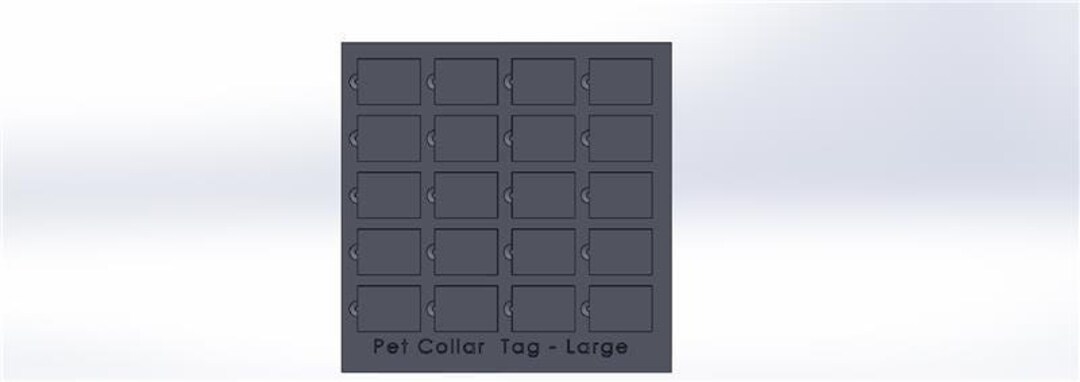 3D Print Jig (8"x8") File for Laser Engraving Dog Bone Tags - 1.5"x1"x0 ...