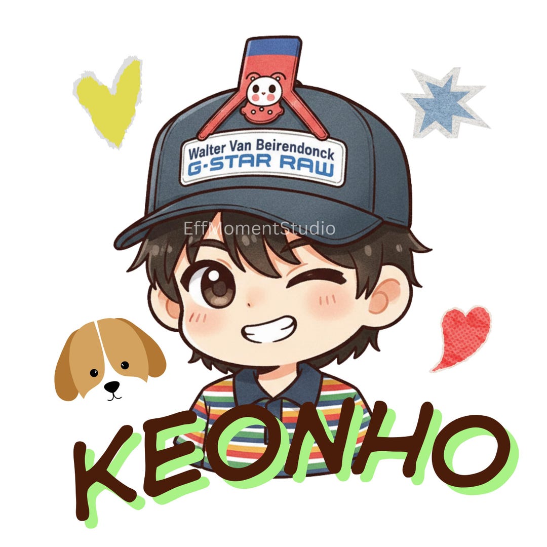 Keonho Cortis Cartoon PNG, Chibi Kpop Merch, Digital Download, Cute ...