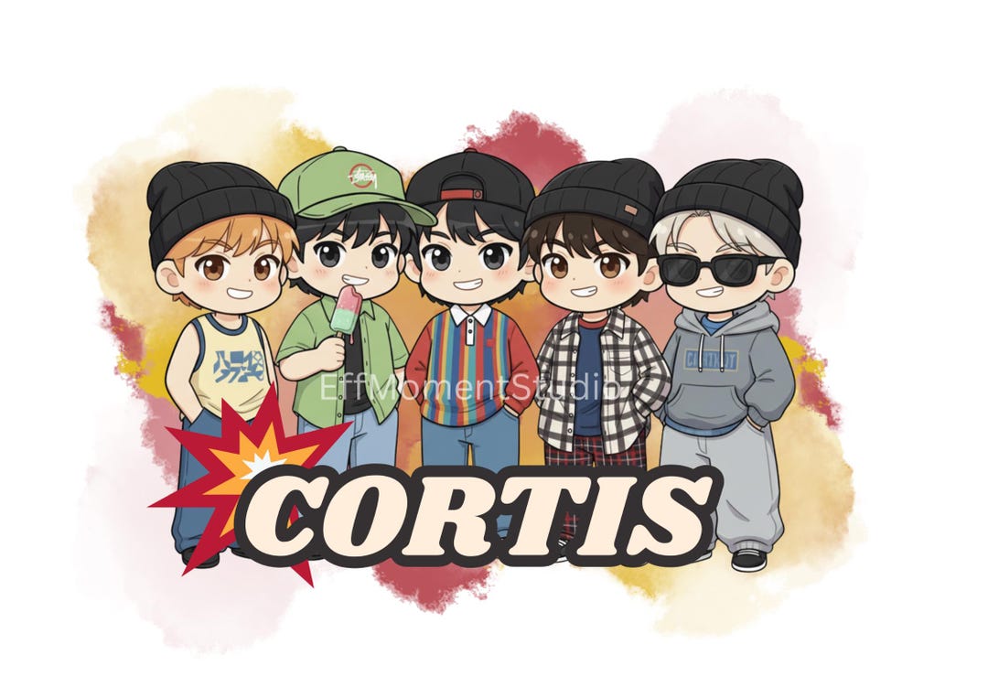 Cortis Cartoon PNG, Chibi Kpop Merch, téléchargement numérique pour ...