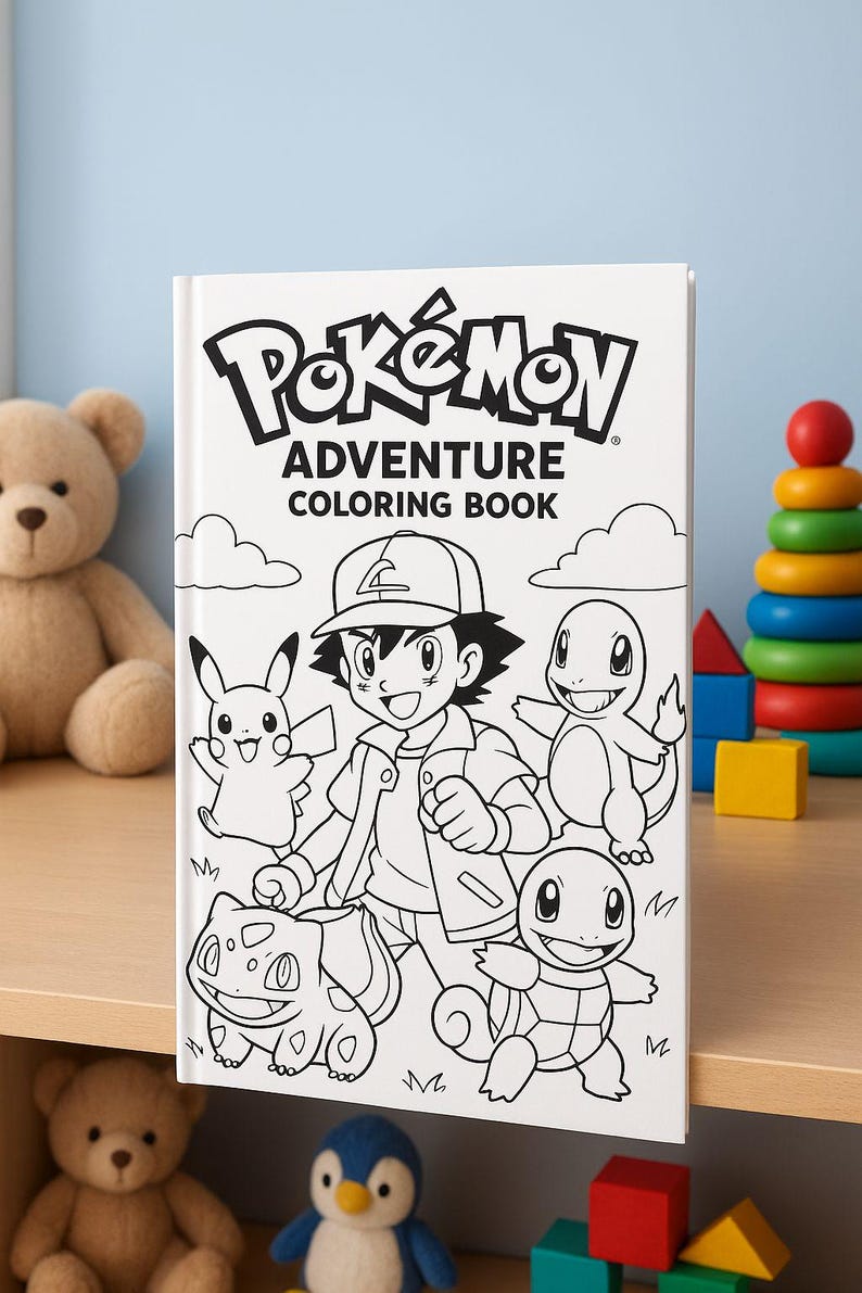 Pokemon Adventure Coloring Book PDF | Digital Download Kids Printable ...