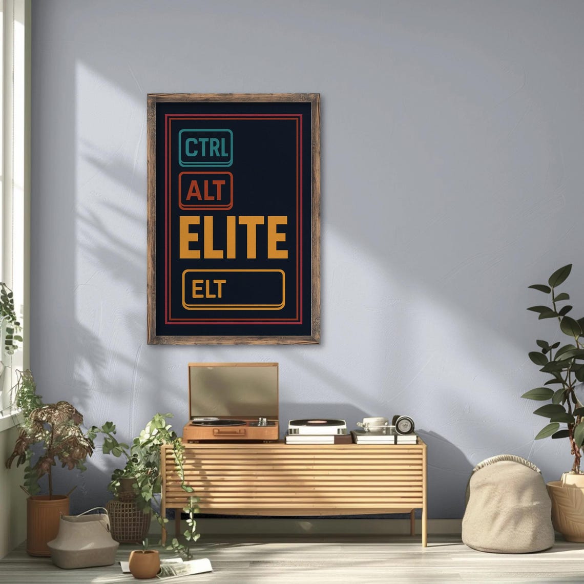 CTRL Alt ELITE Poster – Funny Gamer Wall Art for Coders, Programmers ...