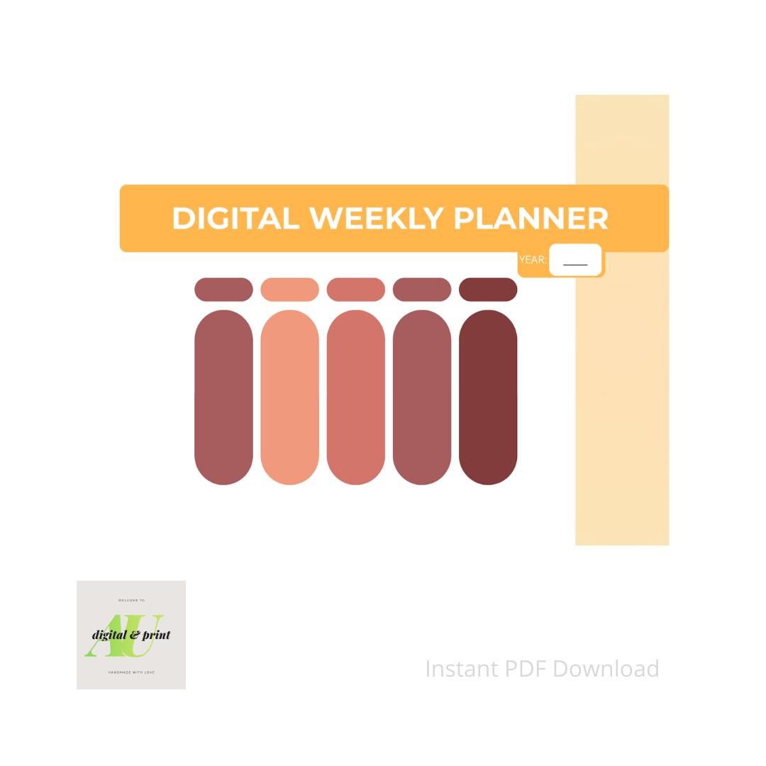 A3 Weekly Planner Printable | Minimalist Colorful Schedule (digital ...