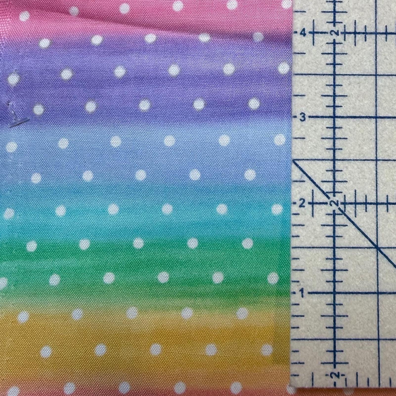 Hobby Lobby Rainbow Polka Dot Fabric – Pastel Stripe Cotton – DWLAV220R ...