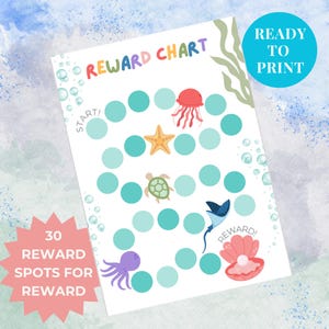Ocean Reward Chart for Kids: Under the Sea Behavior Tracker (PDF ...