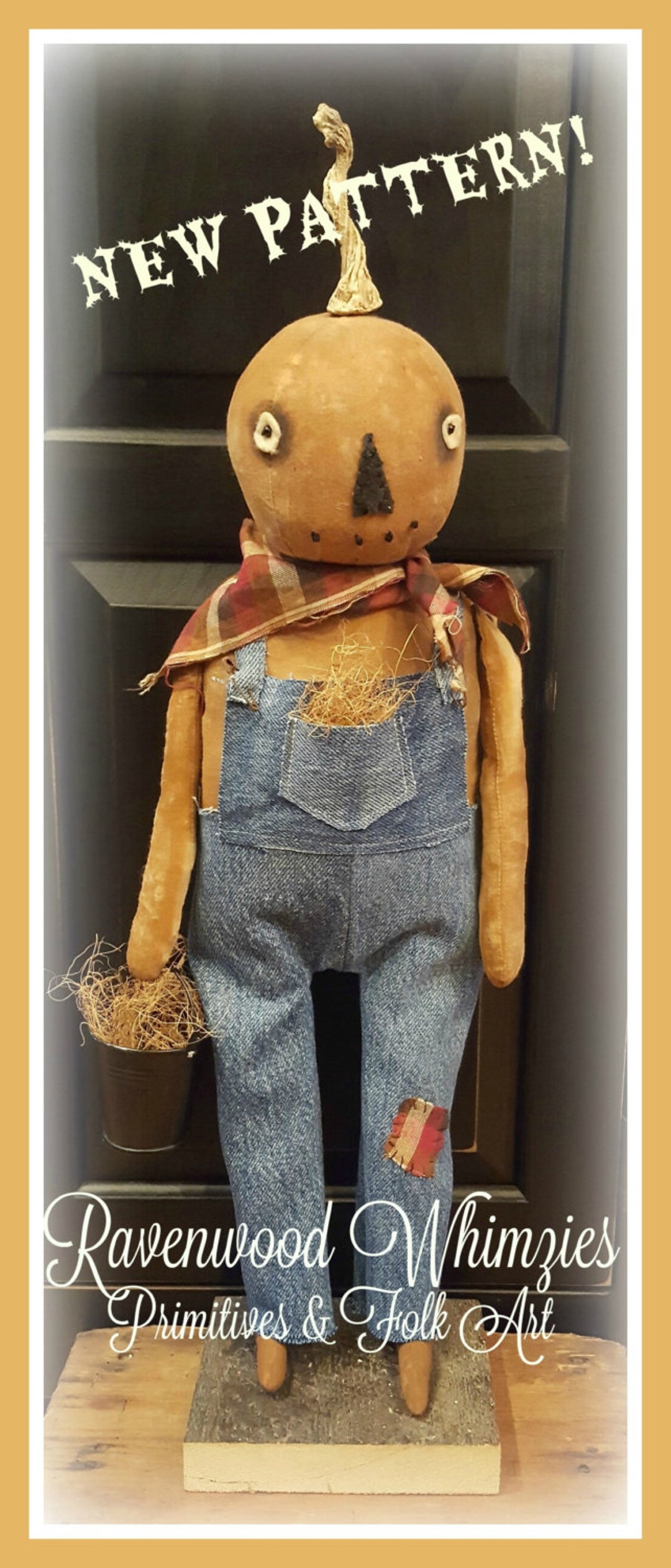Hector - Primitive Pumpkin Man PDF PATTERN Only - Etsy