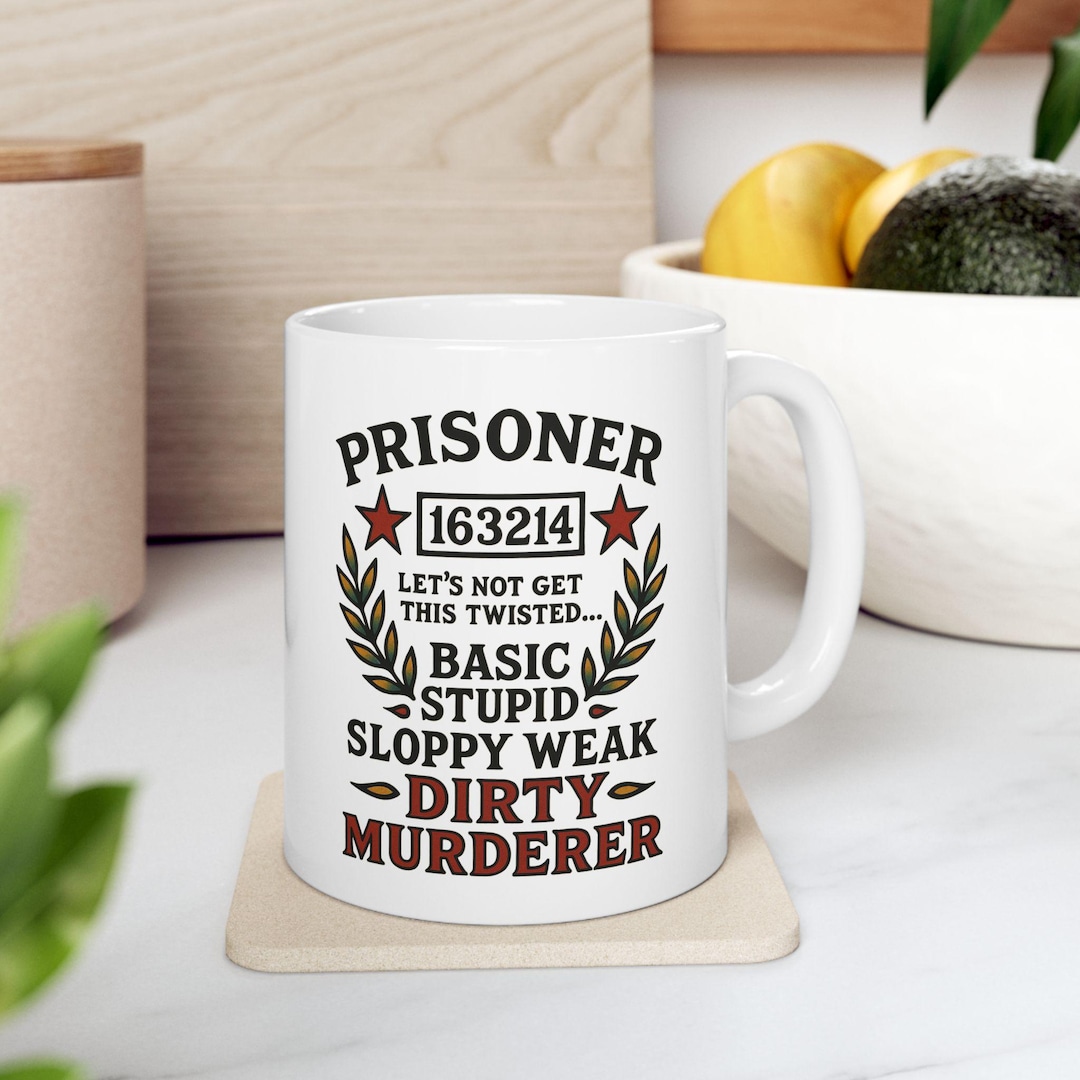 Prisoner True Crime Themed Ceramic Mug - Unique Gift for Halloween ...