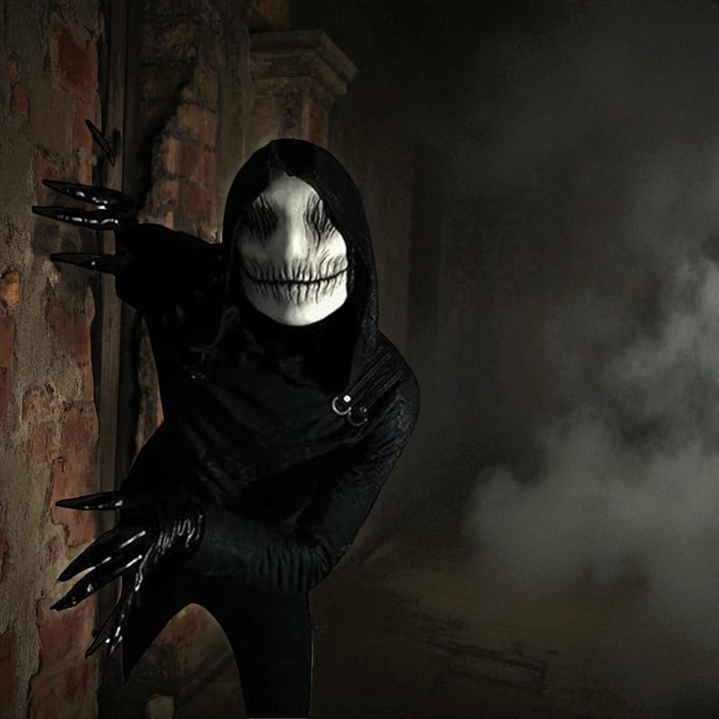 Demon Skeleton Latex Mask, Creepy Halloween Horror Full Face Mask ...