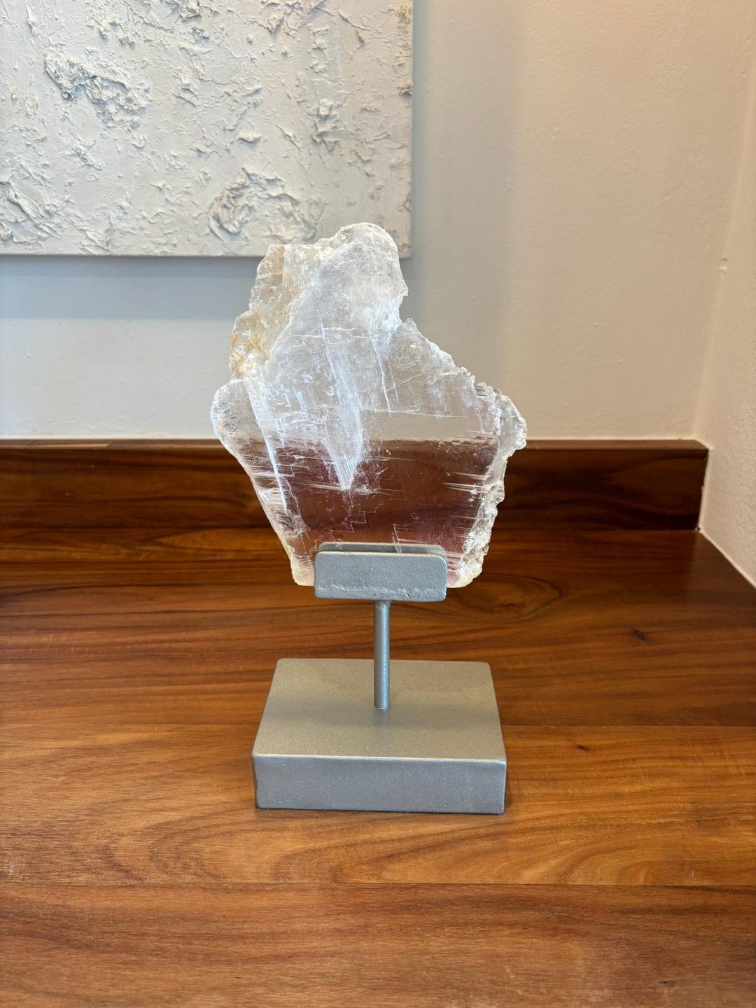 Large Selenite Crystal Slab on Stand – Luxury Crystal Decor - Etsy