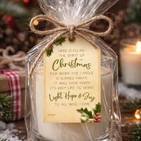 Christmas Candle Gift Tags, Editable No One Holds a Candle to You ...