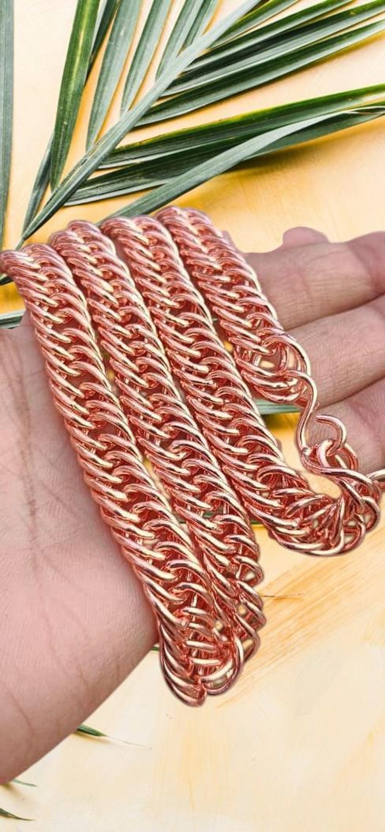 Handmade Copper Curb Link Chain: Unisex Statement Necklace - Etsy