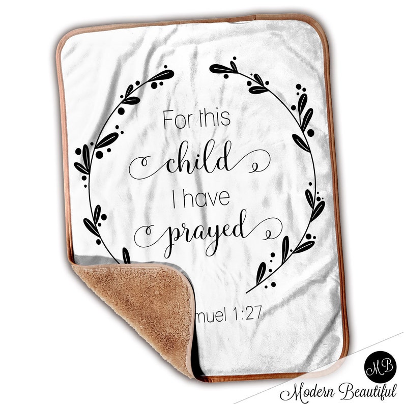 Bible Verse Baby Blanket for This Child I Have Prayed Baby - Etsy