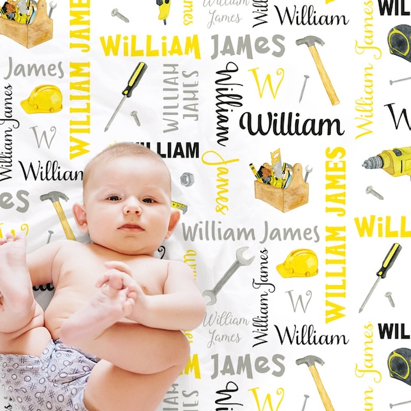 Construction Tools Baby Blanket - Etsy