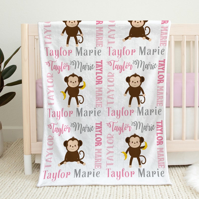 Monkey Baby Blanket - Etsy