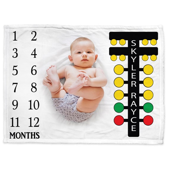 Race Tree Milestone Baby Blanket Boy Or Girl Racing Name Monthly Blanket Personalized Newborn race-tree-milestone-baby-blanket-boy-or-girl-racing-name-monthly-blanket-personalized-newborn