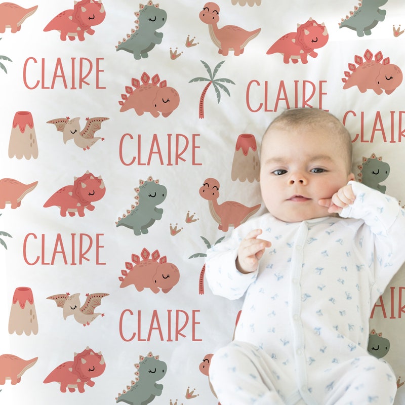 Girl Dinosaur Crib Bedding - Etsy