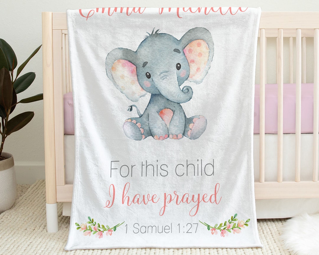 Personalized Bible Verse Baby Blanket for This Child I Have - Etsy