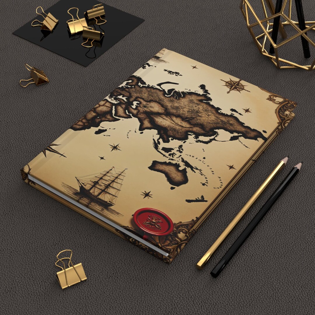 Vintage Map Explorer Journal, Travel Diary, Adventure Notebook, Gift ...