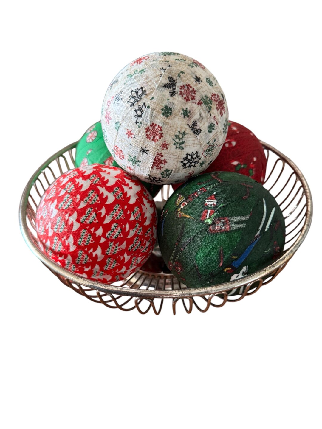5 Christmas Spheres, Orbs, Balls. Great Centerpiece. Hostess Gift - Etsy