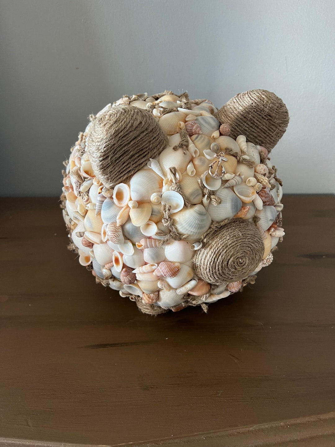 Shell Pig, Large, Nautical, Centerpiece, Junk Art - Etsy