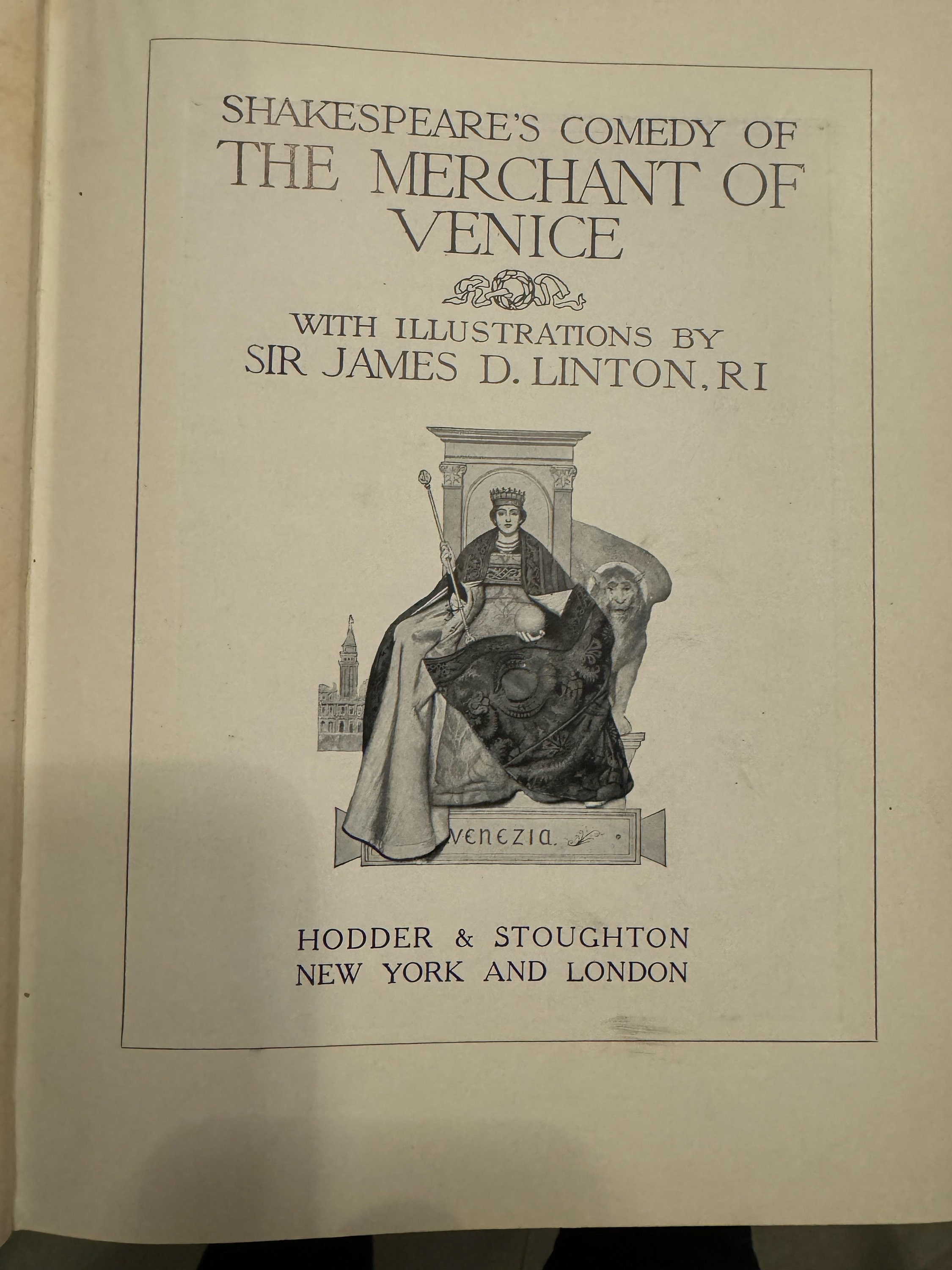 Hand-colored Print, the Merchant of Venice, Circa 1910 - Etsy