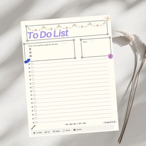 Aesthetic Printable to Do List | Minimalist Digital Planner | Instant ...