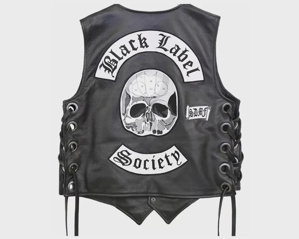 Men’s Zakk Wylde Black Label Society Vest – Doom Crew Leather Biker ...