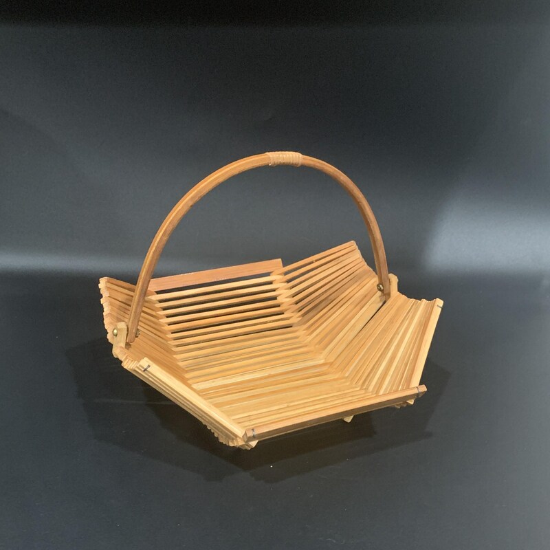 Wood Slat Basket - Etsy