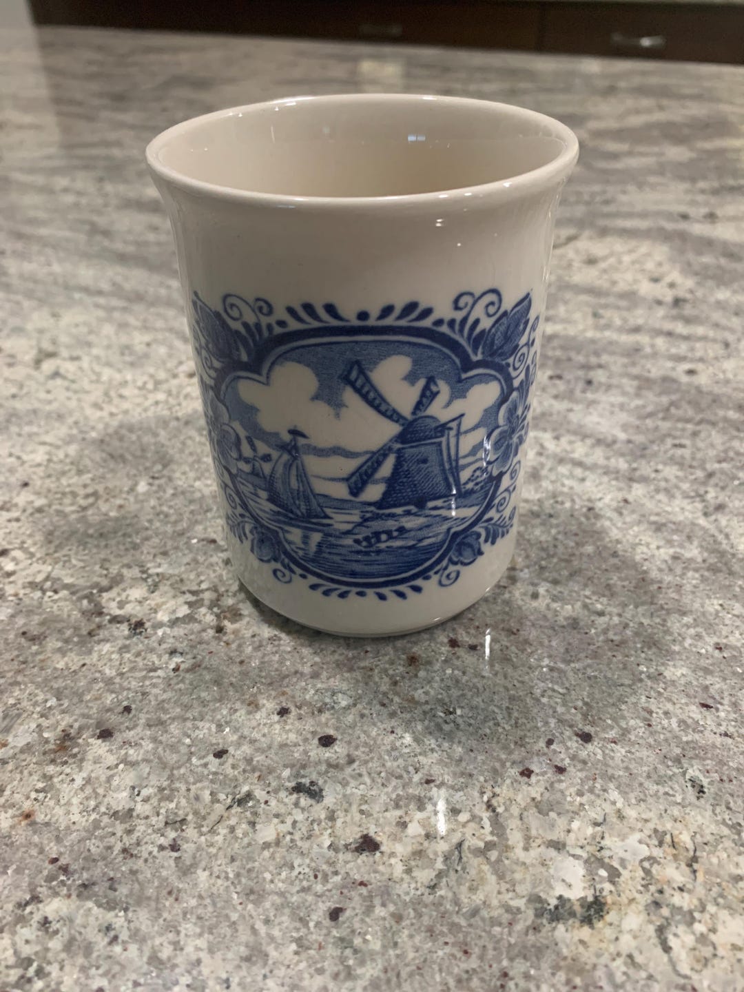 Vintage Delft Blue Ironstone Mug: Dutch Landscape Stoneware Cup - Etsy